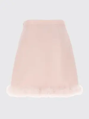 Valentino Garavani Feather-trimmed Wool Mini Skirt