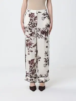Liu Jo Floral Print Viscose Palazzo Pants - Brown