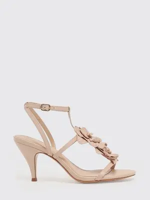 TWINSET Leather Sandals With Flowers - Rope