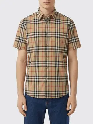 Burberry Check Cotton Casual Shirt - Beige