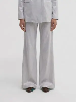 MARGHERITA MACCAPANI Easy Flared Trousers In Organic Cotton Blend