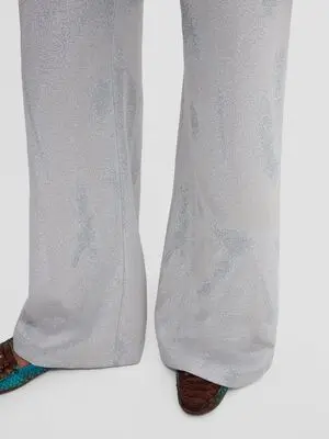 MARGHERITA MACCAPANI Easy Flared Trousers In Organic Cotton Blend