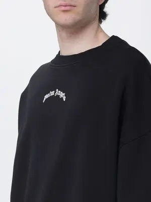 Palm Angels Cotton Sweatshirt With Logo Print