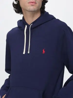 Polo Ralph Lauren Heathered Fleece Back Hoodie - Blue