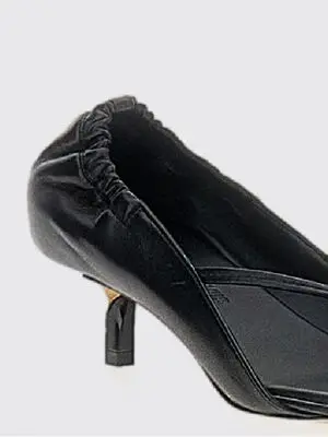 Jacquemus Leather Thong Mules - Black