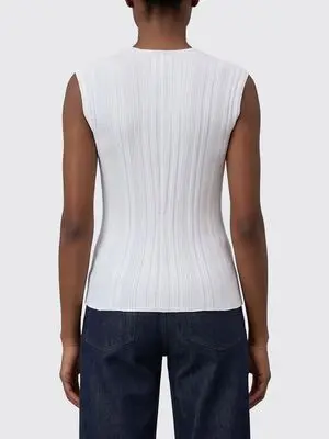 Closed Sleeveless V-neck Knit Top