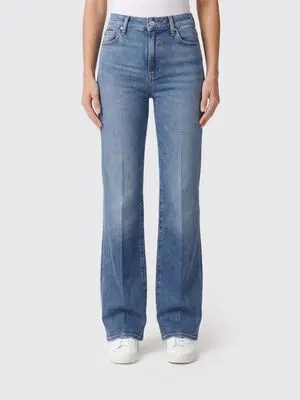 Paige Flared Cotton Denim Jeans - Blue