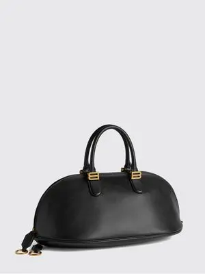 Balenciaga Bowling Bolero Handbag In Crinkled Calfskin - Black