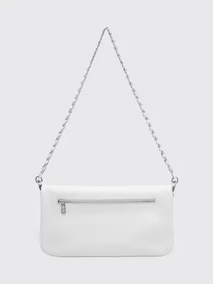 Zadig&Voltaire Leather Clutch Bag With Tone Wings Detail - White