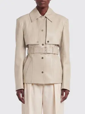 Sportmax Lambskin Leather Jacket - Beige