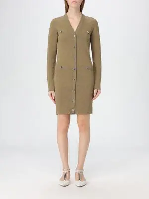Pinko V-neck Button-up Knit Dress