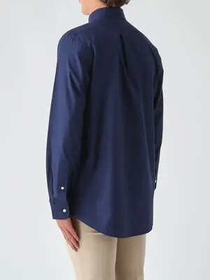 Polo Ralph Lauren Slim Fit Stretch Cotton Shirt With Button-down Collar And Pony Logo - Navy