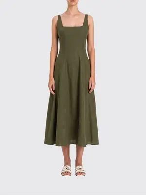 TWINSET Linen Blend Midi Dress - Green
