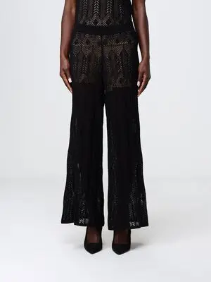 Liu Jo Cotton Blend Flared Trousers - Black