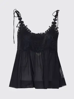 TWINSET Cotton Top With Lace Inserts
