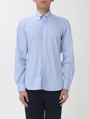 FAY Classic Poplin Shirt - Gnawed Blue