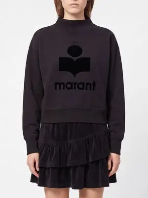 Isabel Marant Étoile Isabel Marant Étoile High Neck Logo Sweatshirt Black