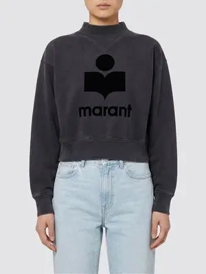 Isabel Marant Étoile High Neck Logo Sweatshirt - Black