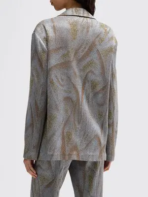 MARGHERITA MACCAPANI Double-breasted Abstract Pattern Blazer
