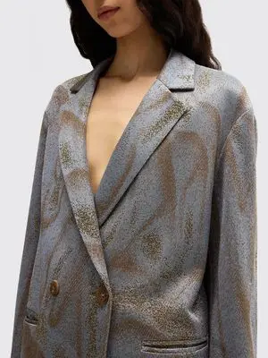 MARGHERITA MACCAPANI Double-breasted Abstract Pattern Blazer