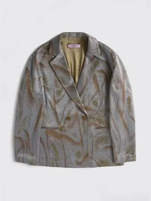 MARGHERITA MACCAPANI Double-breasted Abstract Pattern Blazer