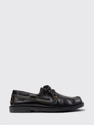 Camper Don Leather Boat Shoes - Black