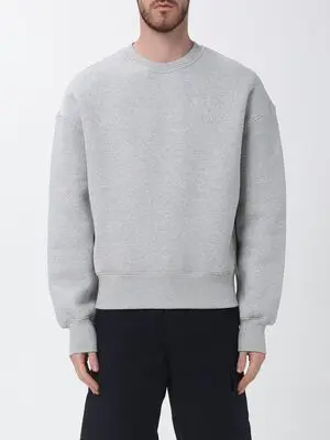 AMI Paris Cotton Blend Crew Neck Sweatshirt - Grey
