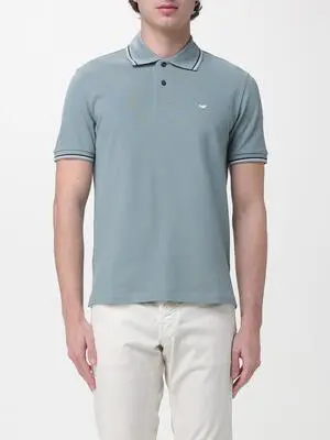 Emporio Armani Stretch Cotton Polo Shirt - Gnawed Blue