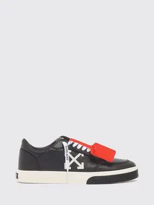 Off-White Vulcanized Low-top Leather Sneakers With Contrasting Arrow Logo - Black