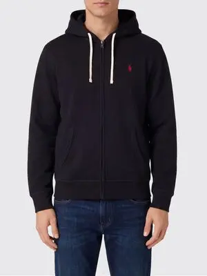 Polo Ralph Lauren Zip-up Hoodie With Embroidered Logo - Black