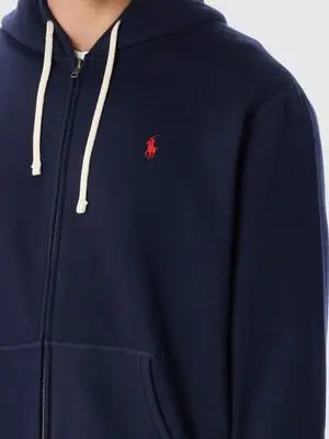 Polo Ralph Lauren Zip-up Hoodie With Embroidered Logo - Blue