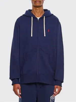 Polo Ralph Lauren Zip-up Hoodie With Embroidered Logo - Blue