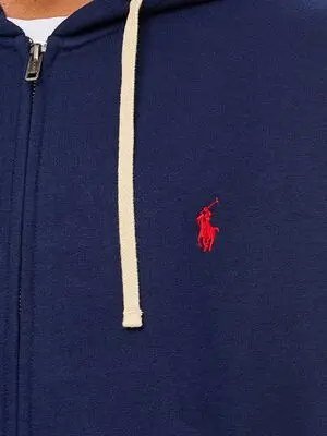 Polo Ralph Lauren Zip-up Hoodie With Embroidered Logo - Blue