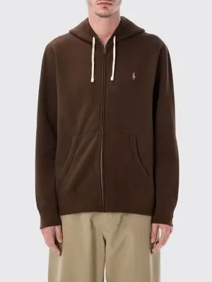 Polo Ralph Lauren Zip-up Hoodie With Embroidered Logo - Brown