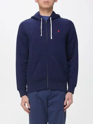 Polo Ralph Lauren Zip-up Hoodie With Embroidered Logo - Navy
