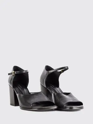 LEMAIRE Leather Mules With High Heels And An Adjustable Ankle Strap