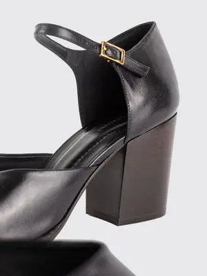 LEMAIRE Leather Mules With High Heels And An Adjustable Ankle Strap