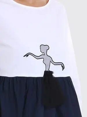 Vivetta Cotton Top With Graphic Print And Ruffled Hem