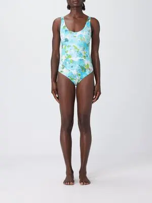 Chloé Floral Swimsuit - Gnawed Blue