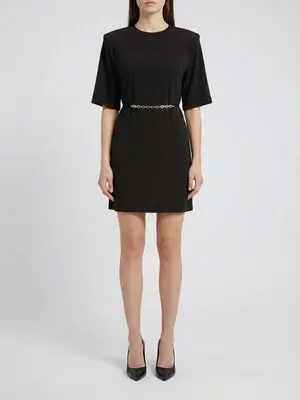 Pinko Stretch Crepe Mini Dress - Black