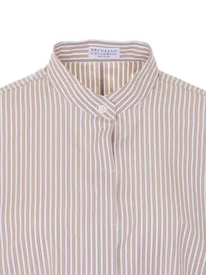 Brunello Cucinelli Striped Cotton Casual Shirt
