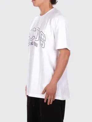 Gcds Relaxed Cotton T-shirt With Logo - White