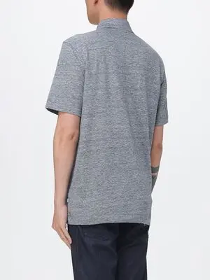 BOSS Cotton And Linen Polo - Blue