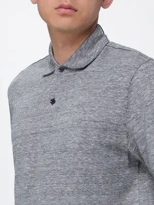 BOSS Cotton And Linen Polo - Blue