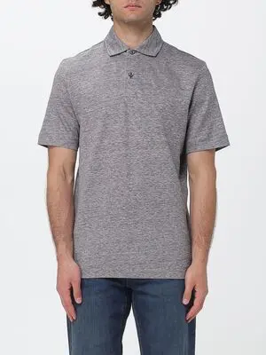 BOSS Cotton And Linen Polo - Brown