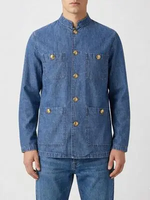 Valentino Garavani Cotton Denim Saharan Jacket - Gnawed Blue