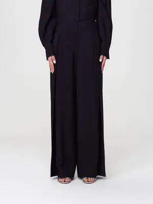 Emporio Armani Wide Leg Tailored Trousers - Blue