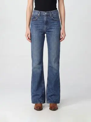AGOLDE Kick High-waisted 5-pocket Flared Jeans In Cotton Denim - Blue