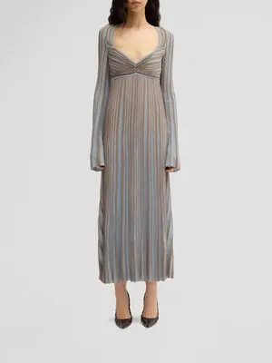 MARGHERITA MACCAPANI Terry Midi Dress In Jersey - Sky