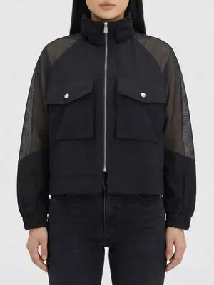 Pinko Beth Technical Fabric Windbreaker Jacket - Black